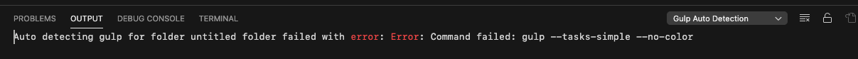 Gulp Auto Detection Reporing Errors In Non Gulp Project · Issue 115428 · Microsoft Vscode · Github