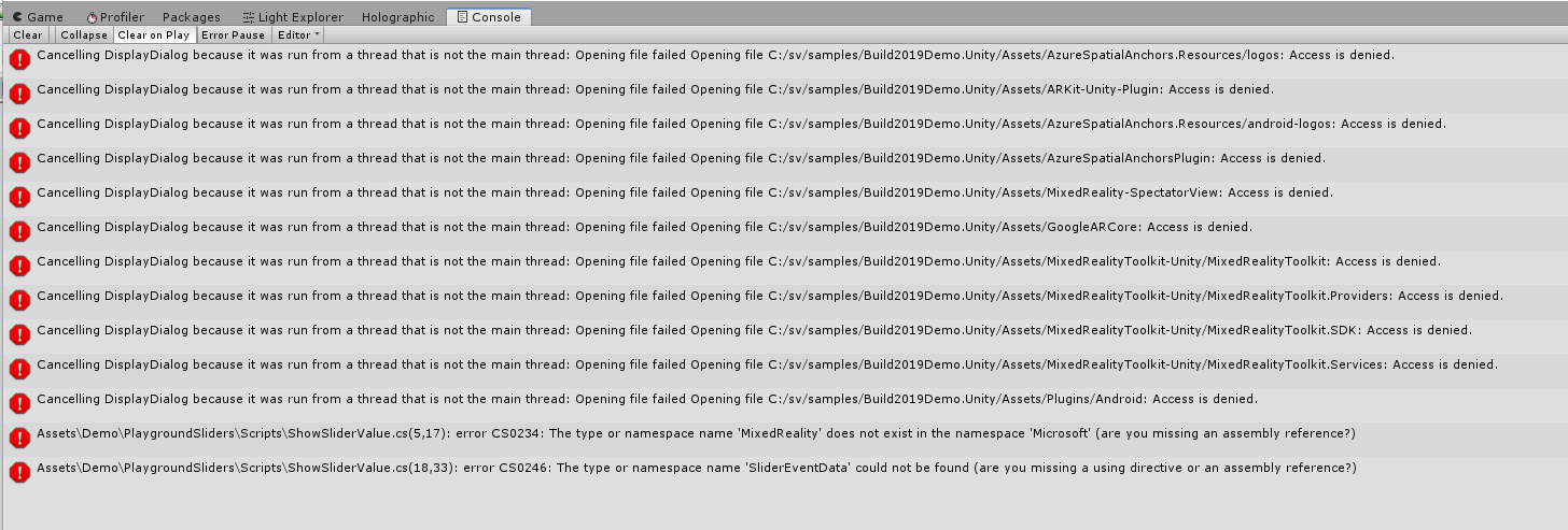 Symlink Issue: "Access is Denied" and "SpectatorView (Missing Prefab)" · Issue #135 · microsoft ...