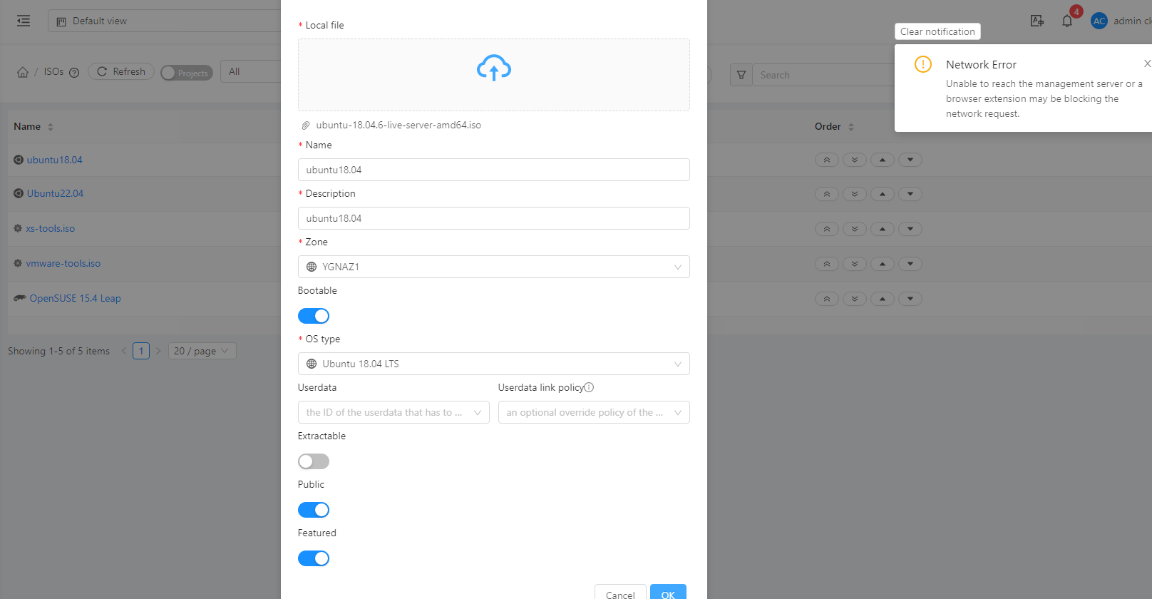 Cant Upload Iso From Local · Issue 7568 · Apachecloudstack · Github 