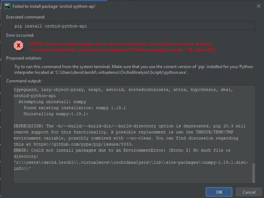 New Environment Numpy Install Issue · Issue #3 · Reveal-Energy-Services ...