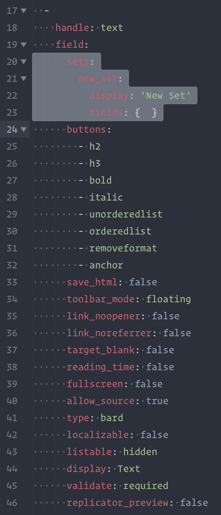 Allow using Bard without Sets (from the CP) · Issue #2171 · statamic/cms · GitHub