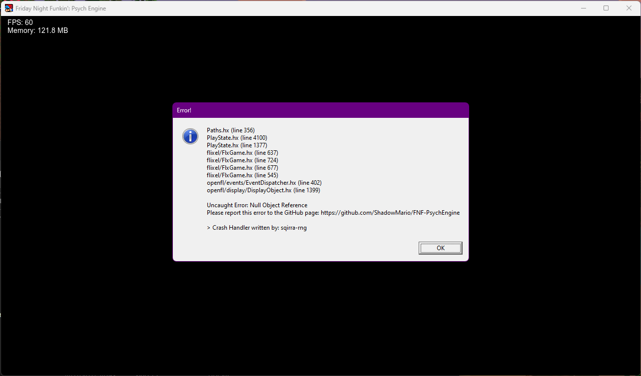 Idk What The Bug Is Lol I Cant Even Read This · Issue 12490 · Shadowmariofnf Psychengine · Github