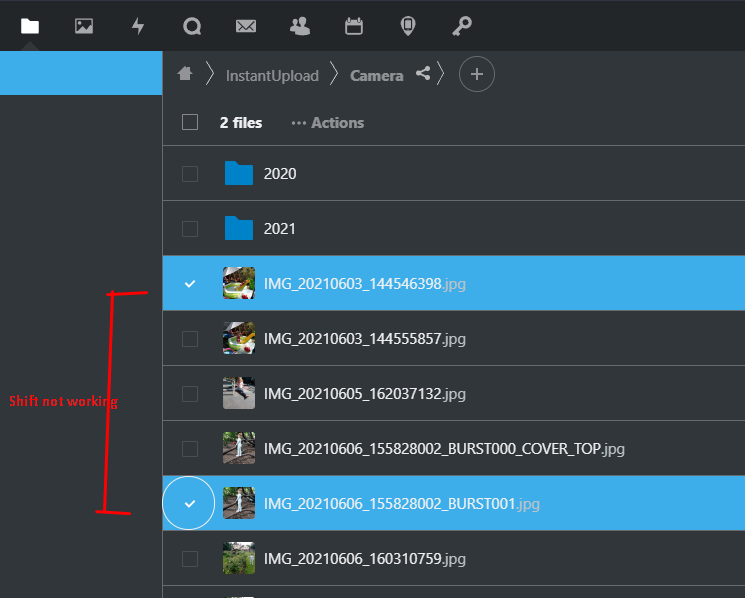 I cannot select many files · Issue #342 · nextcloud-libraries/nextcloud-files · GitHub