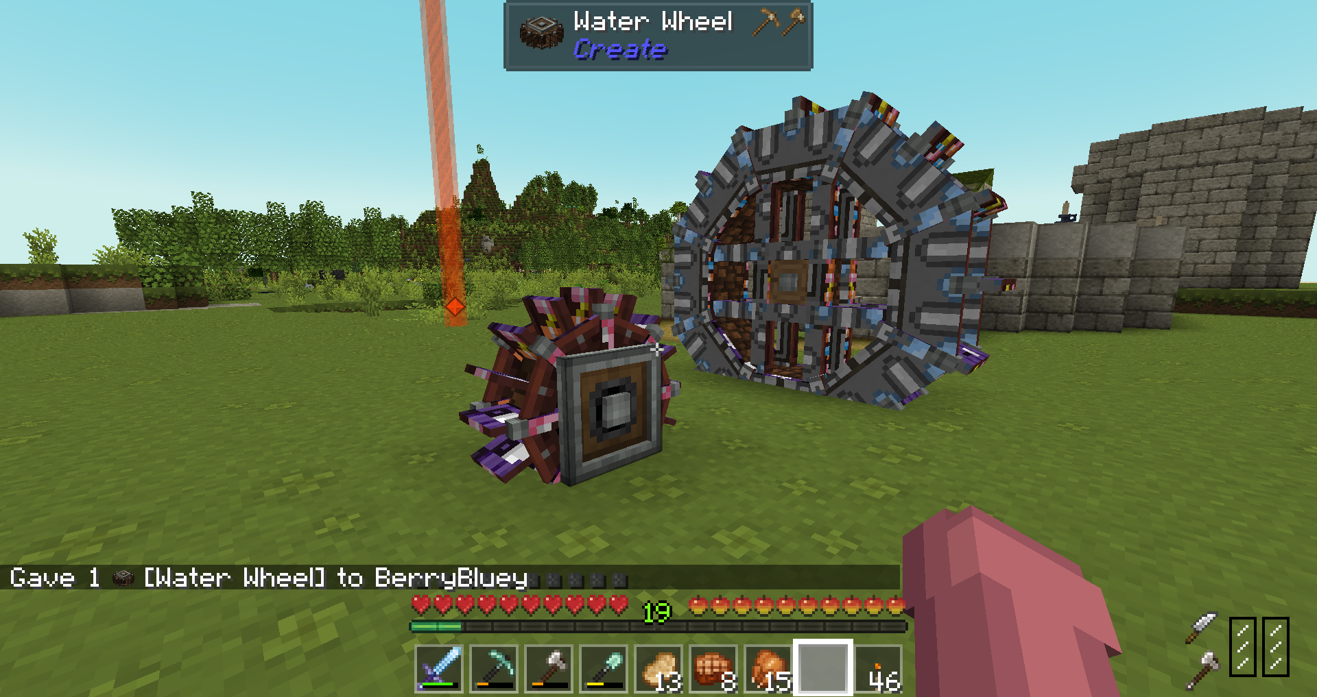 Minecraft Water Wheel