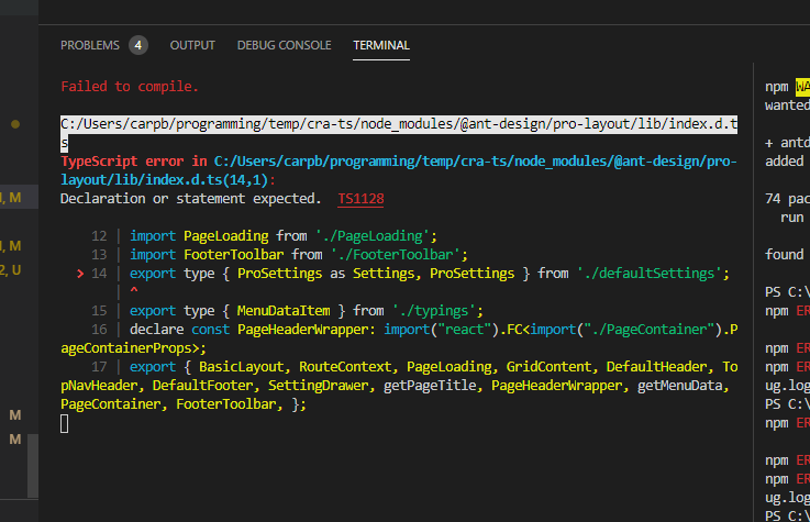 🐛[BUG] - Type Error from @ant-design/pro-layout/lib/index.d.ts · Issue ...