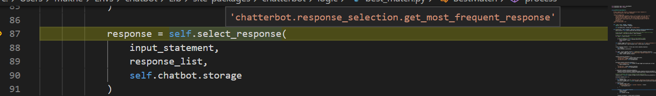 ChatterBot with Django - response_selection_method does not work · Issue #1956 · gunthercox ...