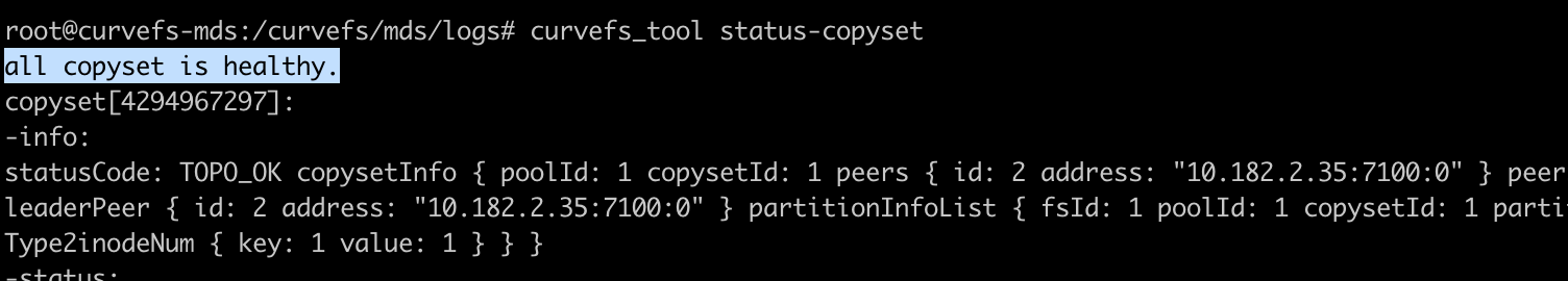 The recover of copysets seem abnormal · Issue #1914 · opencurve/curve · GitHub