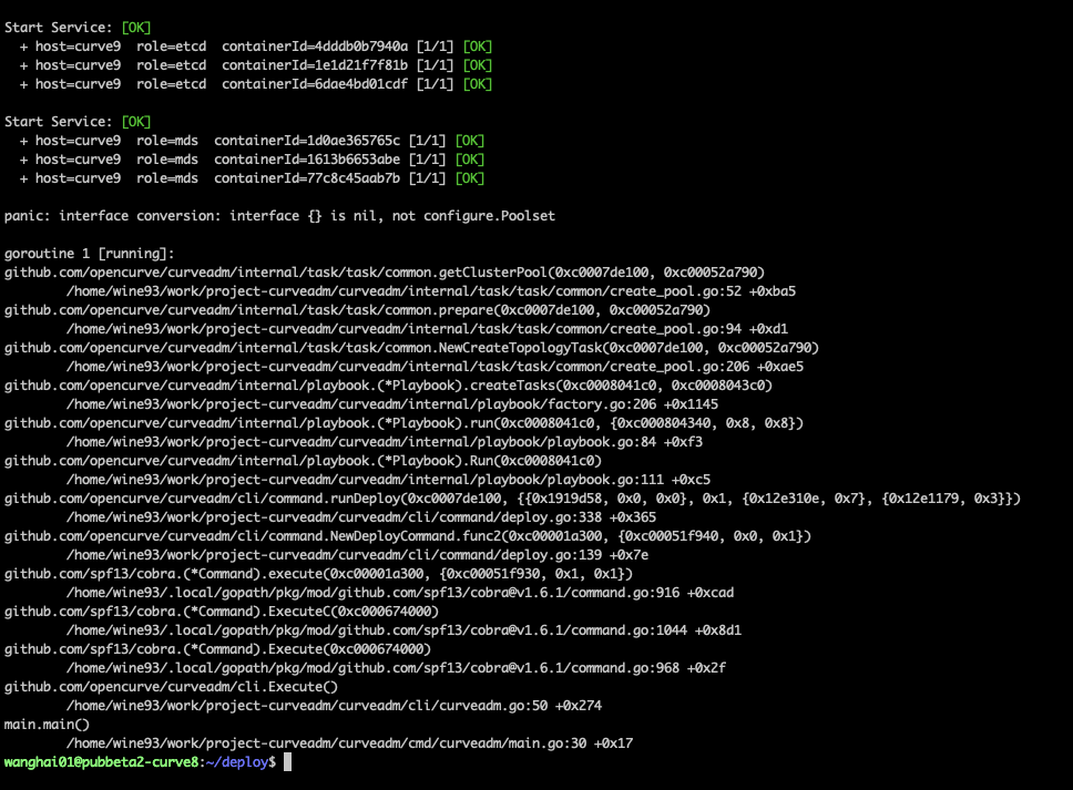 not filter poolset when create logical pool of curvefs · Issue #280 · opencurve/curveadm · GitHub