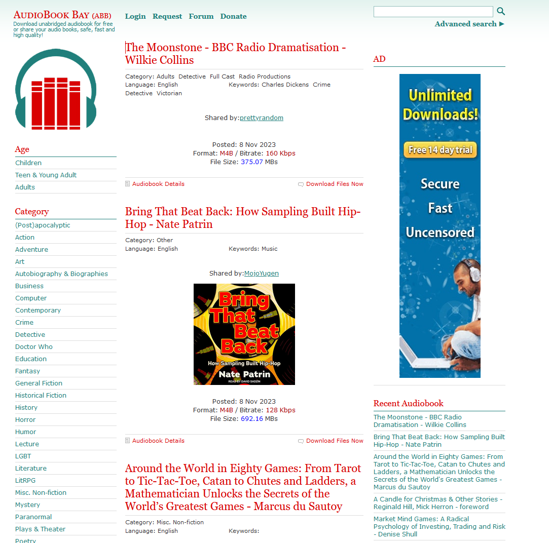 audiobookbay.is: ads · Issue #20532 · uBlockOrigin/uAssets · GitHub