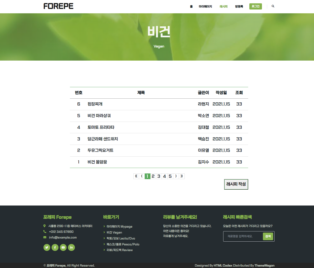 GitHub - mtvs-merge/forvegan-frontend: 비건인들을 위한, 비건 레시피 공유 플랫폼 'FOREPE'