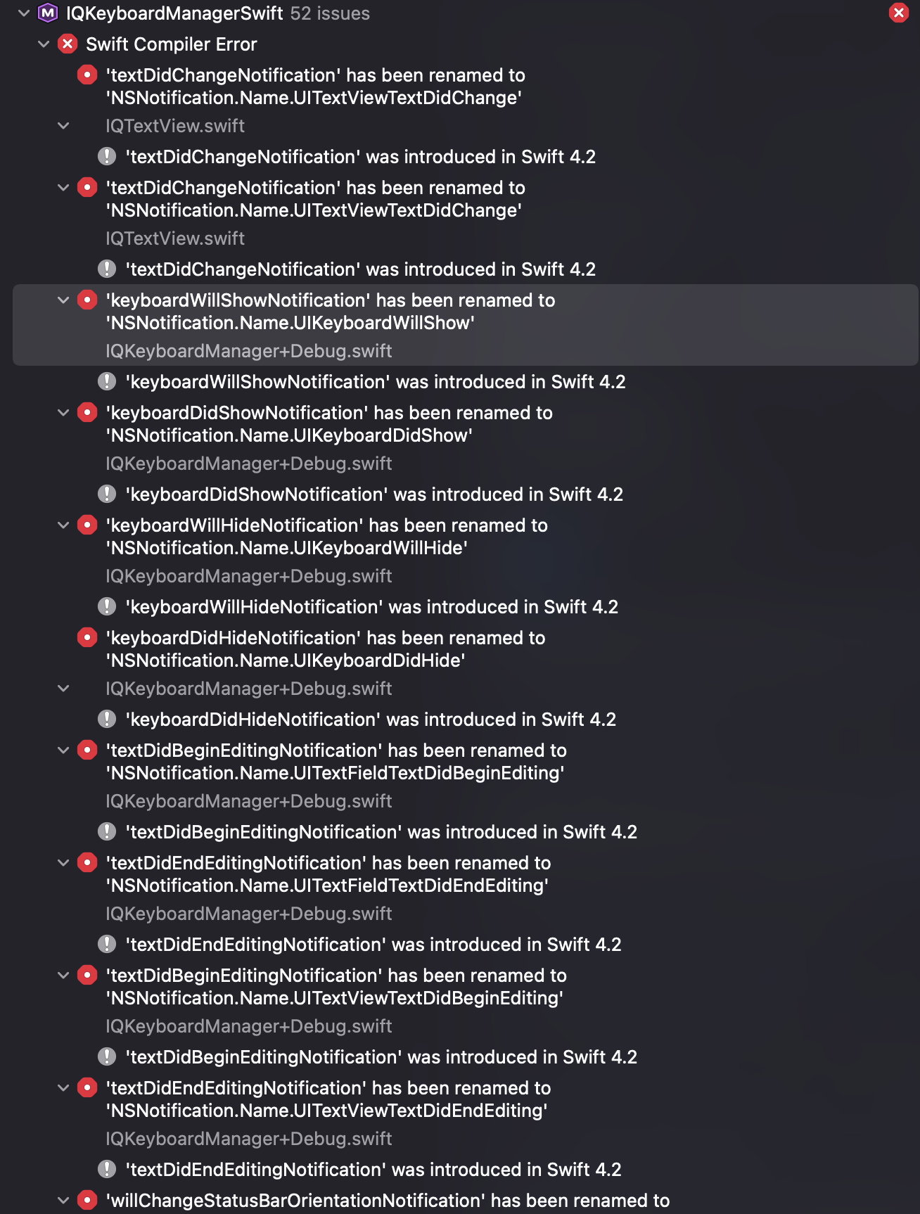 Compile errors v6.5.7 SPM · Issue #1843 · hackiftekhar/IQKeyboardManager · GitHub