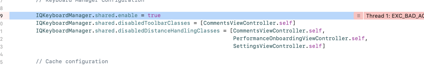 Crash when launching the app · Issue #1622 · hackiftekhar/IQKeyboardManager · GitHub