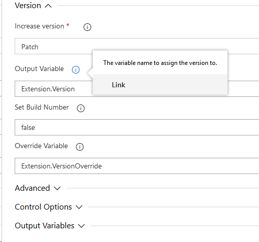 How to pass version number from Extension Version task to Publish task ...