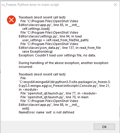 Python error on startup · Issue #1536 · OpenShot/openshot-qt · GitHub