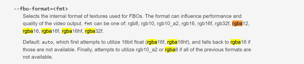 Which fbo-format offers best quality · Issue #12342 · mpv-player/mpv · GitHub