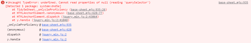 [BUG] Cannot roll skill checks from either Player or NPC sheet · Issue #752 · sdenec/tidy5e ...