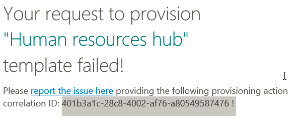 Your request to provision "Sharepoint site" template failed · Issue #428 · SharePoint/sp ...