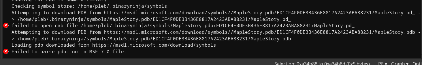 PDBs download and cache a 404 · Issue #2449 · Vector35/binaryninja-api · GitHub