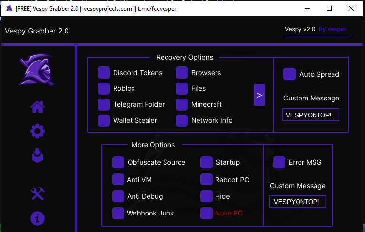 GitHub - TotallyNotDeKrypted/vespy-grabber: ! Made for Educational Purposes Only ! Vespy is a ...