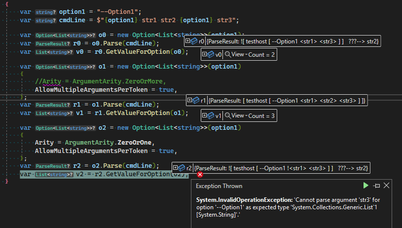 Option with `ArgumentArity.ZeroOrMore` only returns first argument · Issue #1967 · dotnet ...