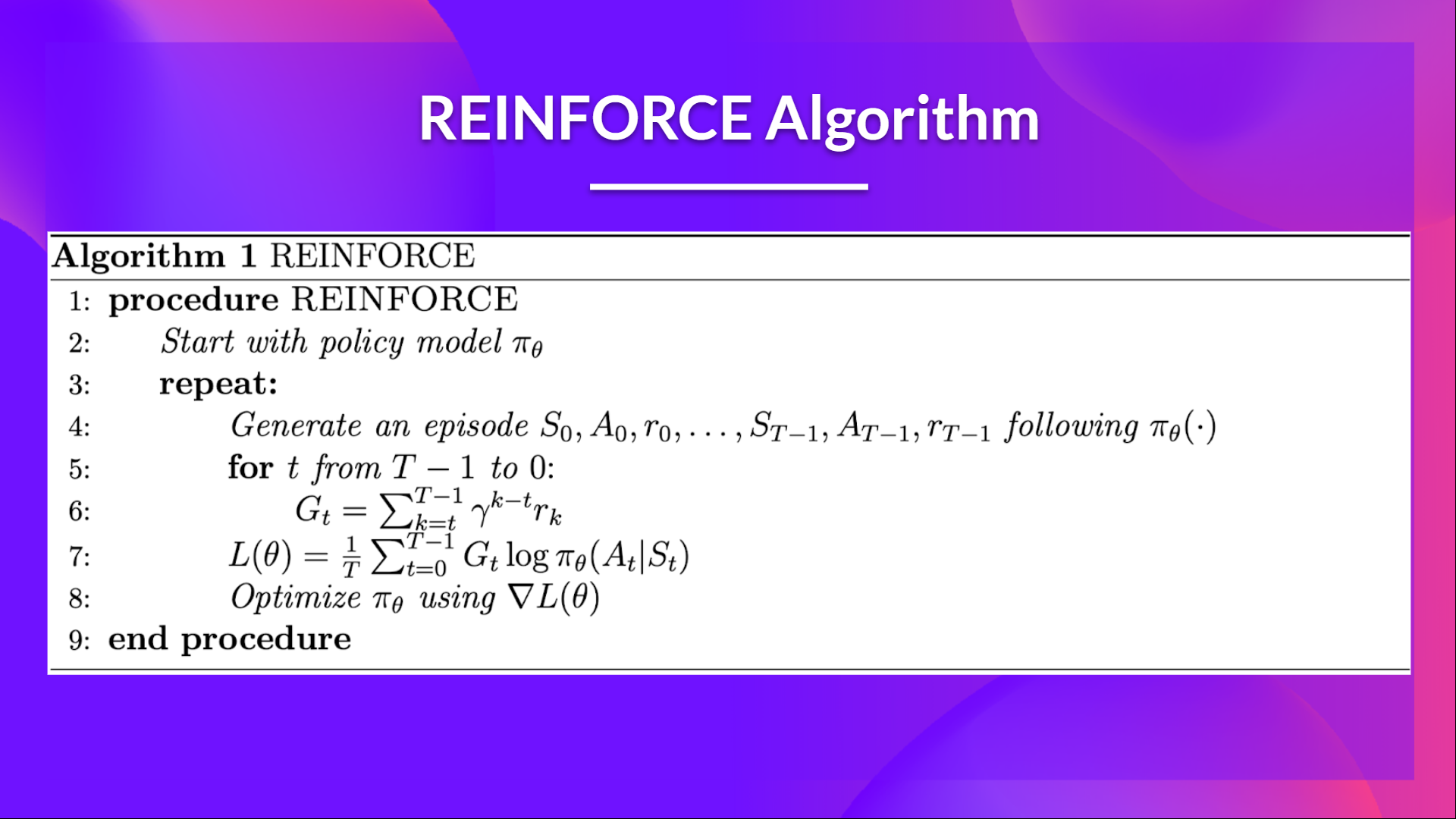 Unit 4: Pseudocode for REINFORCE has a mistake · Issue #198 · huggingface/deep-rl-class · GitHub