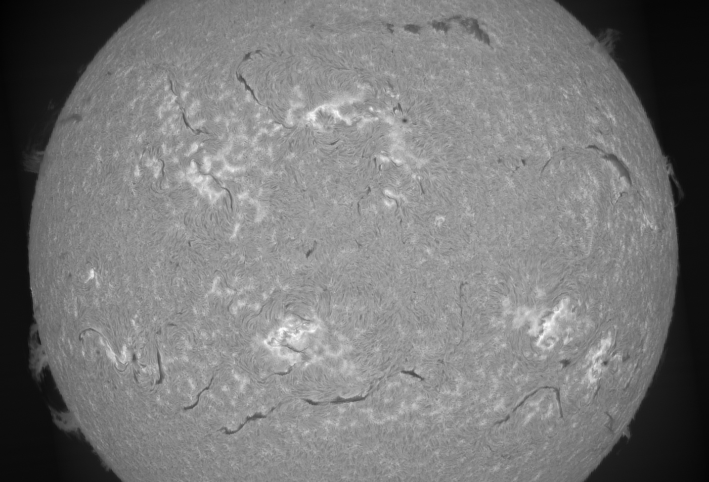 Hydrogen alpha, beta, gamma and delta spectroheliograph images -- 9 ...