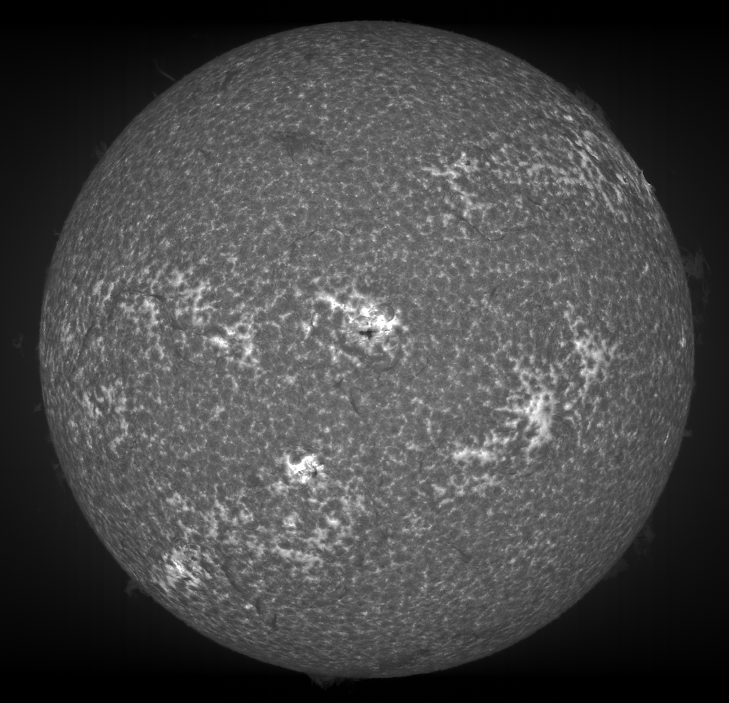 H-alpha and Ca-H spectroheliograph -- 27 Aug -- high resolution and ...