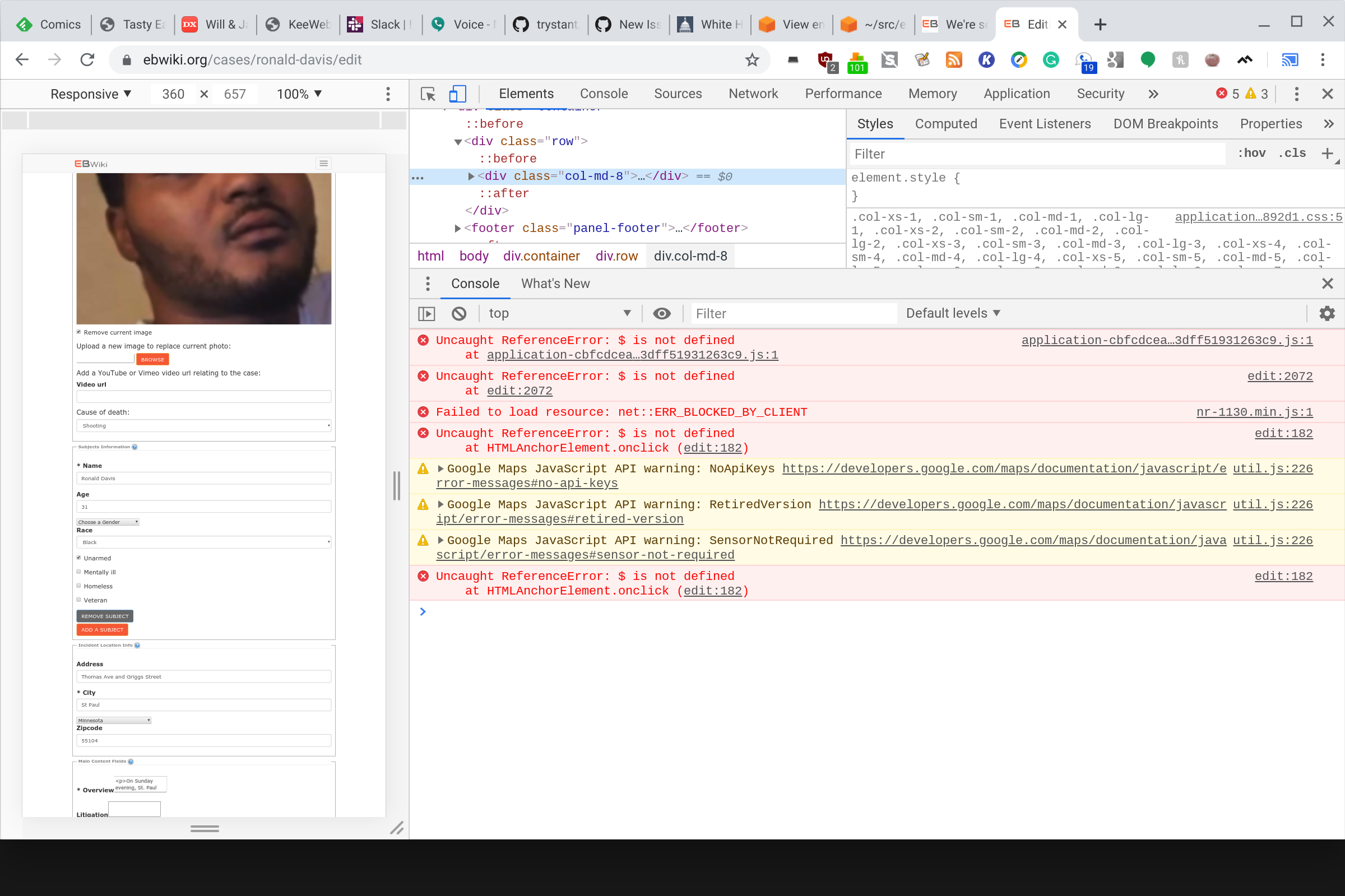unable to update image: $ is not defined error in console · Issue #3195 ...