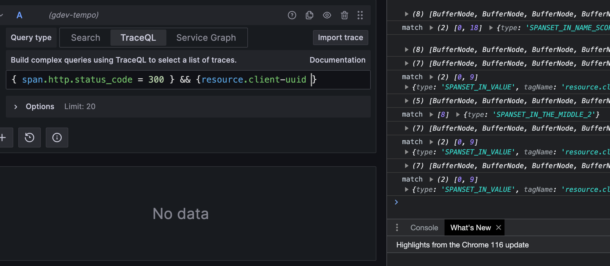 Special characters in field names confuses the suggestion system ...