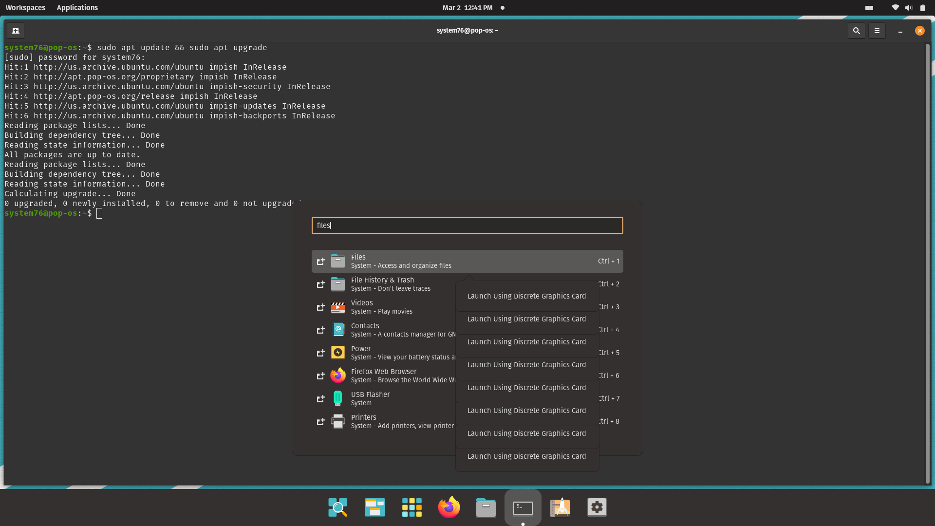 "Launch using discrete graphics" prompt can be spawned multiple times · Issue #1359 · pop-os ...