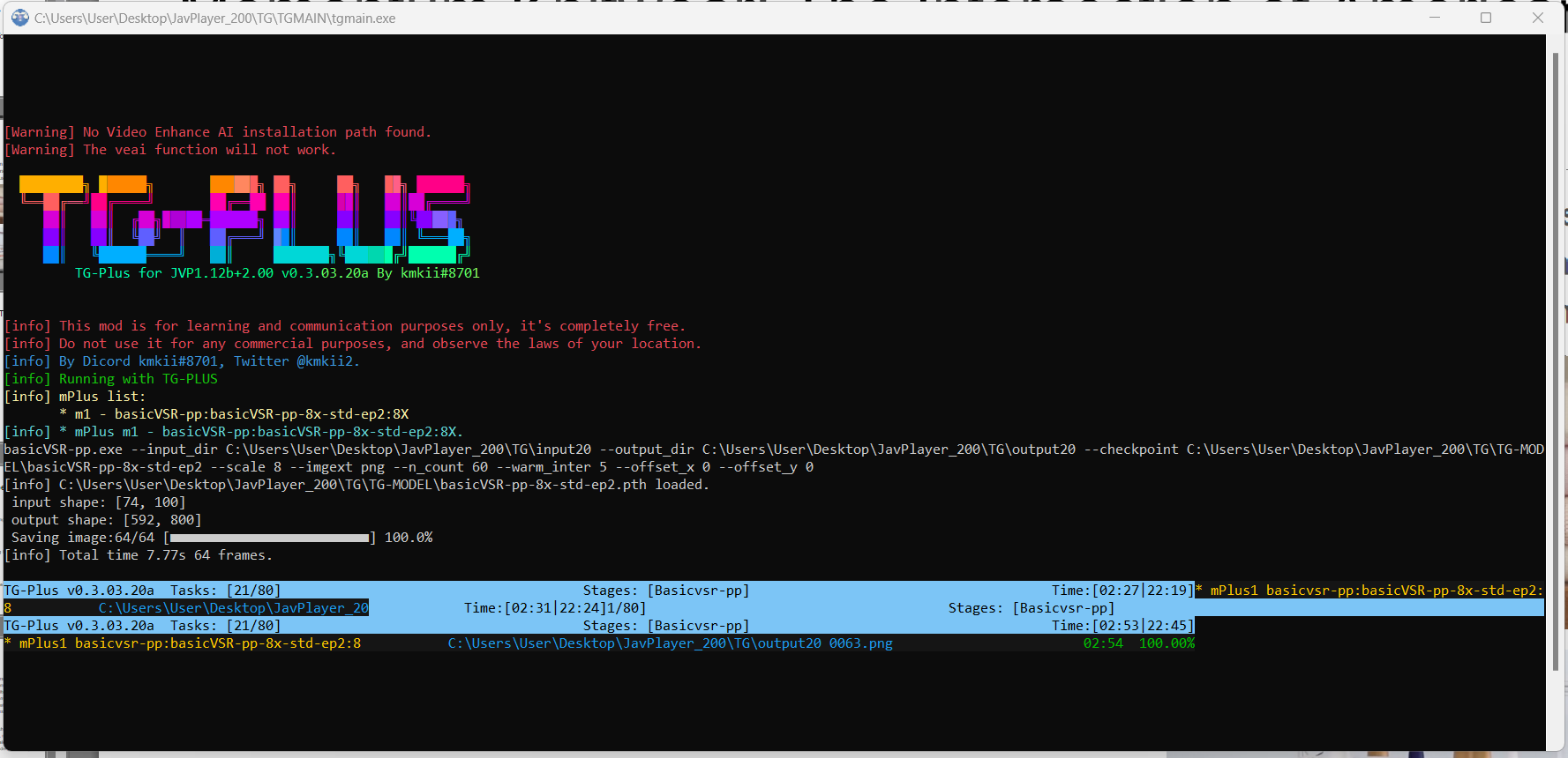 Random Stuck During Super Resolution At 100 · Issue 174 · Km2ii Jvp Tg Plus · Github