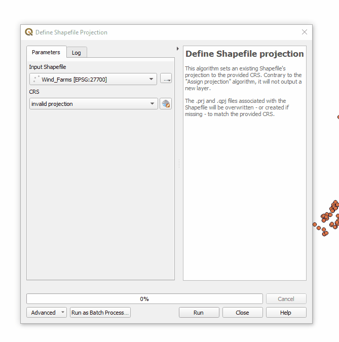 CRS selector not working in Define Shapefile projection processing algorithm · Issue #53309 ...