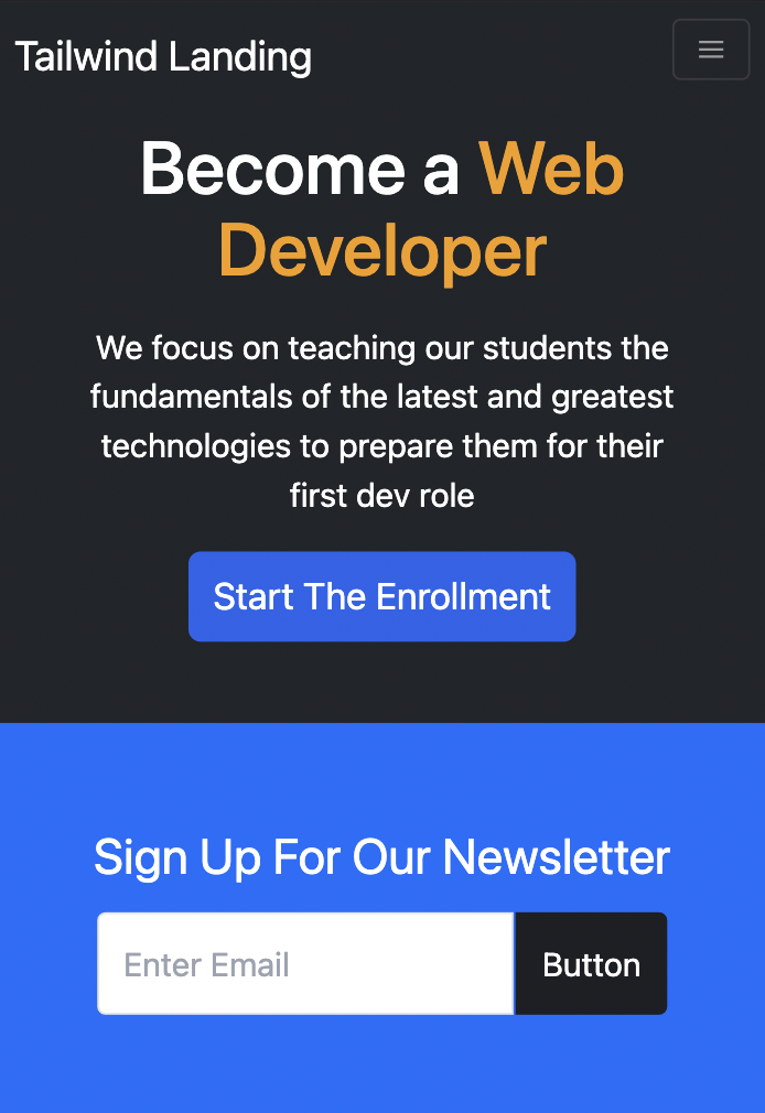 GitHub - saadsaleem187/tailwind-landing: Landing page developed in ...