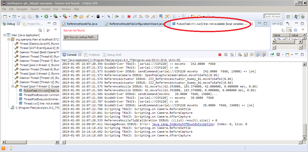 BottomVision: failure in vision Pipeline when running nozzle-tip calibration returns strange ...