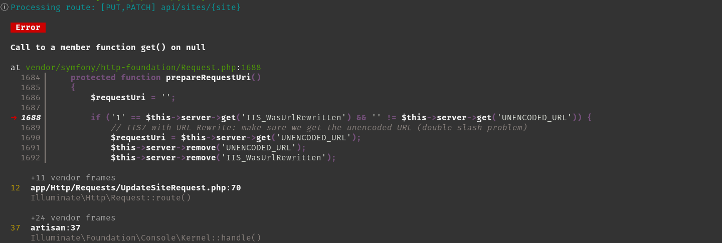 Can't generate doc with isMethod() and route() function calls in FormRequests · Issue #532 ...