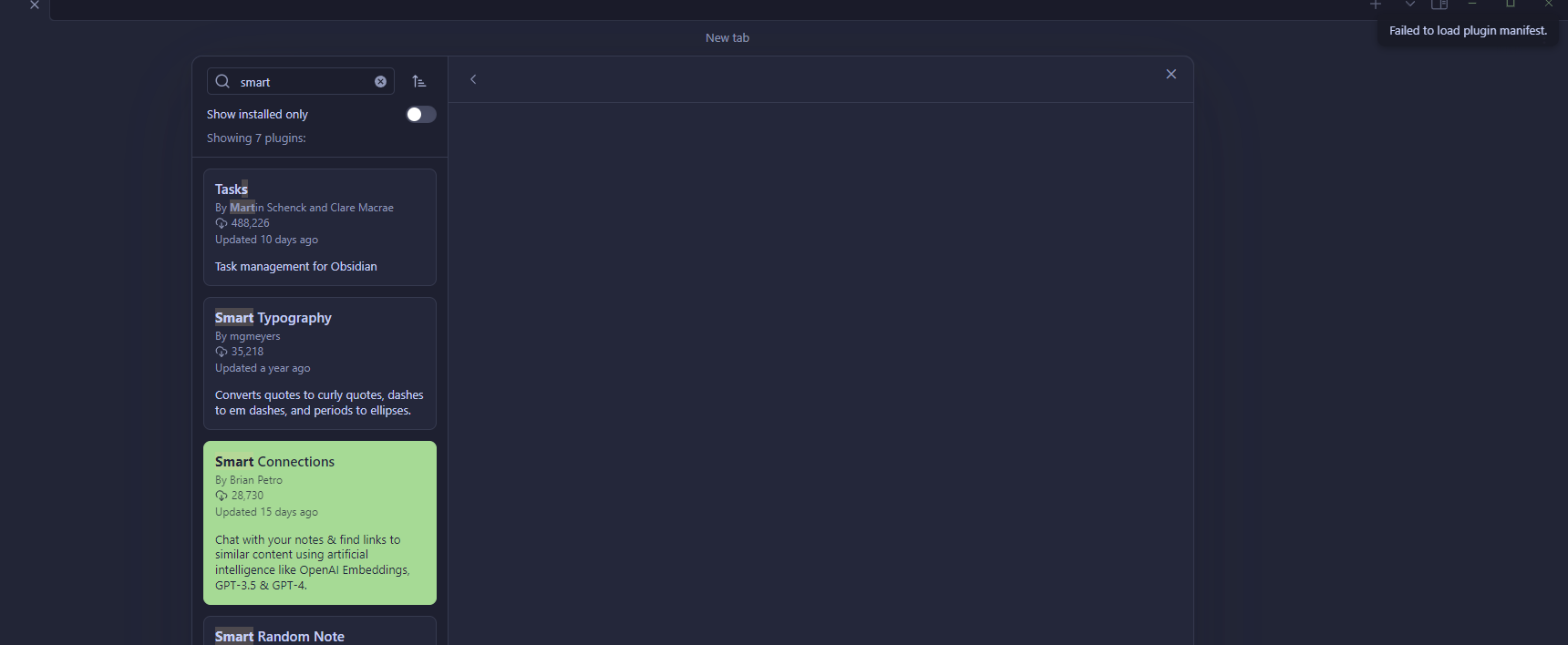 Obsidian can't open the manifest file · Issue #238 · brianpetro ... Obsidian can't open the manifest file · Issue #238 · brianpetro ...