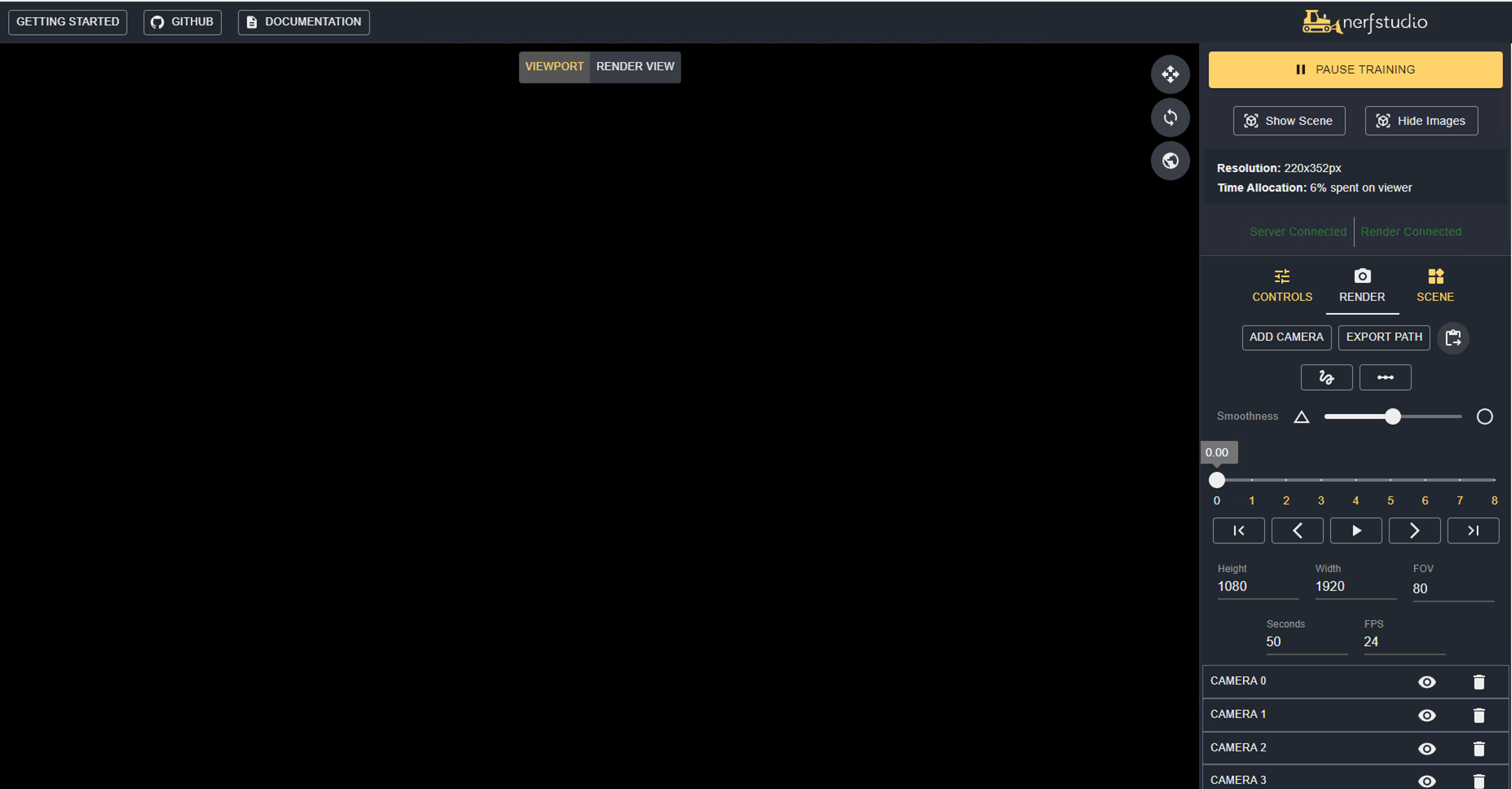 Viewport turns black at around 5-7% of training on nerfacto · Issue #730 · nerfstudio-project ...