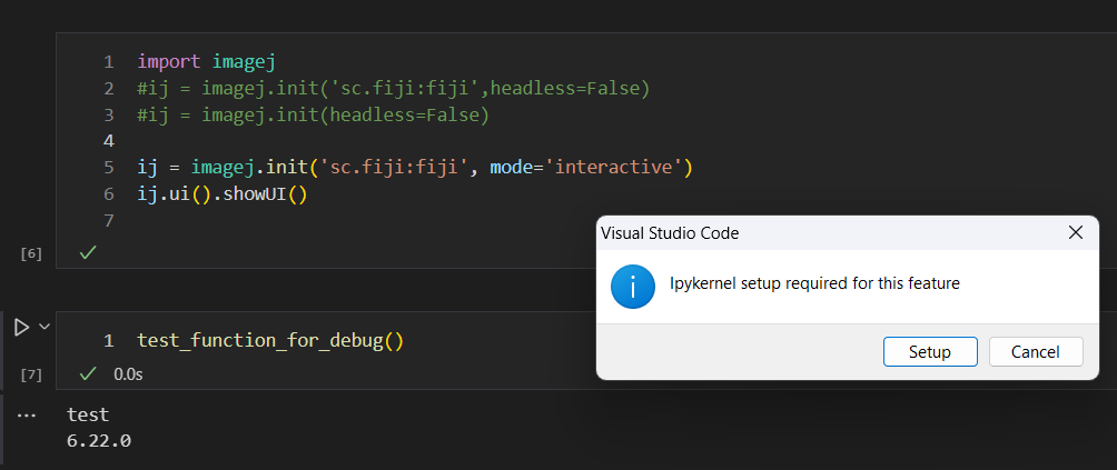Debugging Requires Ipykernel After Some Time When Using Pyimagej · Issue 13227 · Microsoft 8123