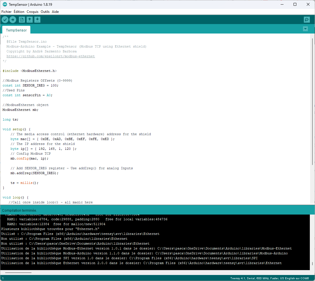 Can't compile example · Issue #1 · epsilonrt/modbus-ethernet · GitHub Can't compile example · Issue #1 · epsilonrt/modbus-ethernet · GitHub