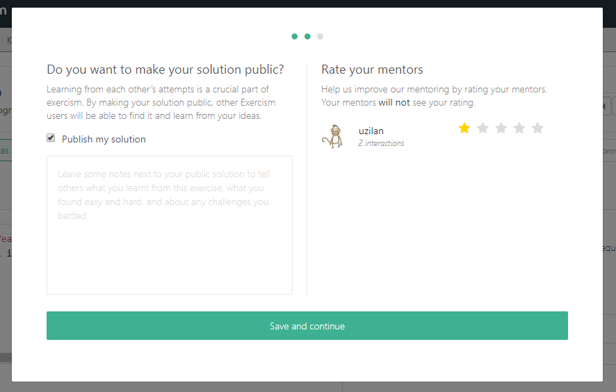 mentorcism: Cannot clear star rating · Issue #3896 · exercism/exercism · GitHub