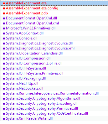 OpenXml add numerous assemblies to the binary output directory under VS2017 · Issue #412 ...