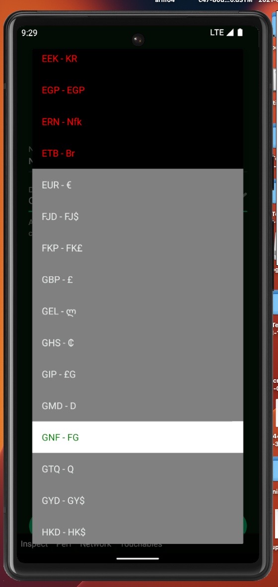 1000 Current Values Are Not Displayed As Selected In Dropdown Throughout The App · Issue