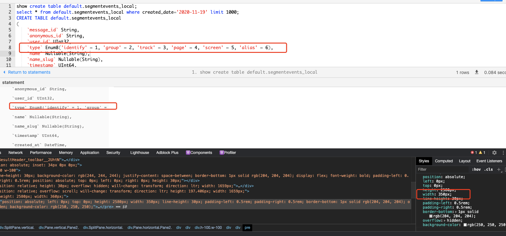 show many lines in result zone when query like `show create table xxxx` · Issue #902 · sqlpad ...