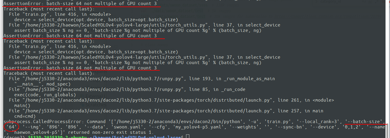 Assertionerror Batch Size 64 Not Multiple Of Gpu Count 3 · Issue 76 · Wongkinyiu Scaledyolov4