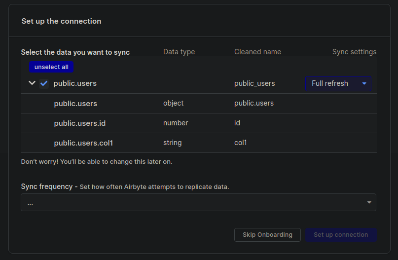 UI doesn't allow selecting individual fields within a stream · Issue #2208 · airbytehq/airbyte ...