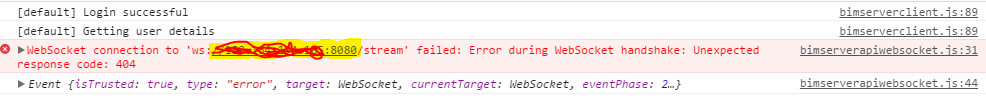 BimServer login error (WebSocket) 1.5.76 · Issue #569 · opensourceBIM/BIMserver · GitHub