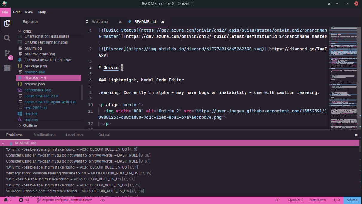 Extension - LTeX: Problems pane not reporting issues · Issue #3354 · onivim/oni2 · GitHub