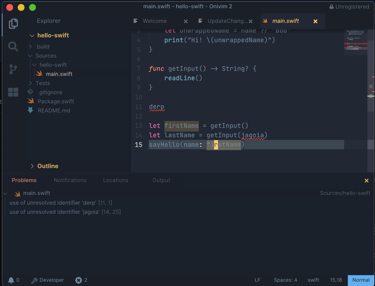 Swift Language Extension Support · Issue #3434 · onivim/oni2 · GitHub