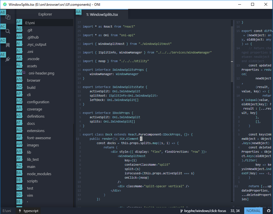 Browser: Integrate with 'sneak' mode · Issue #1464 · onivim/oni · GitHub