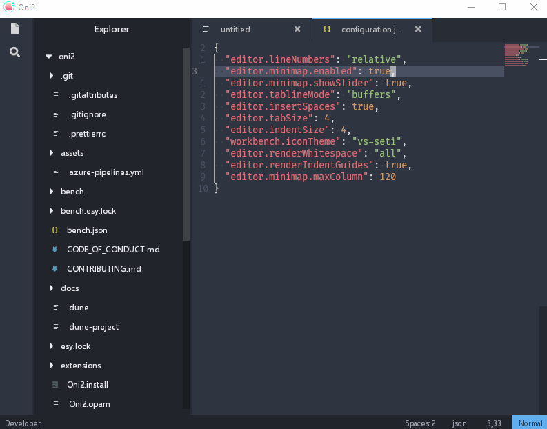 Configuration - Auto-reload configuration when saving · Issue #366 · onivim/oni2 · GitHub